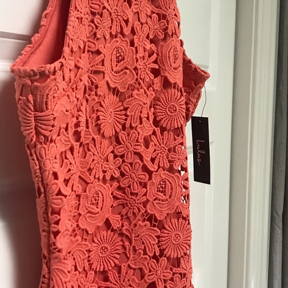 Lulus | Dresses | Love Poem Coral Orange Lace Dress | Poshmark